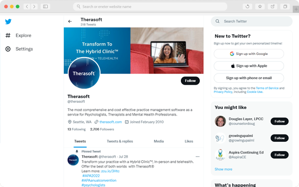 Social Media For Therapists | Therasoft India